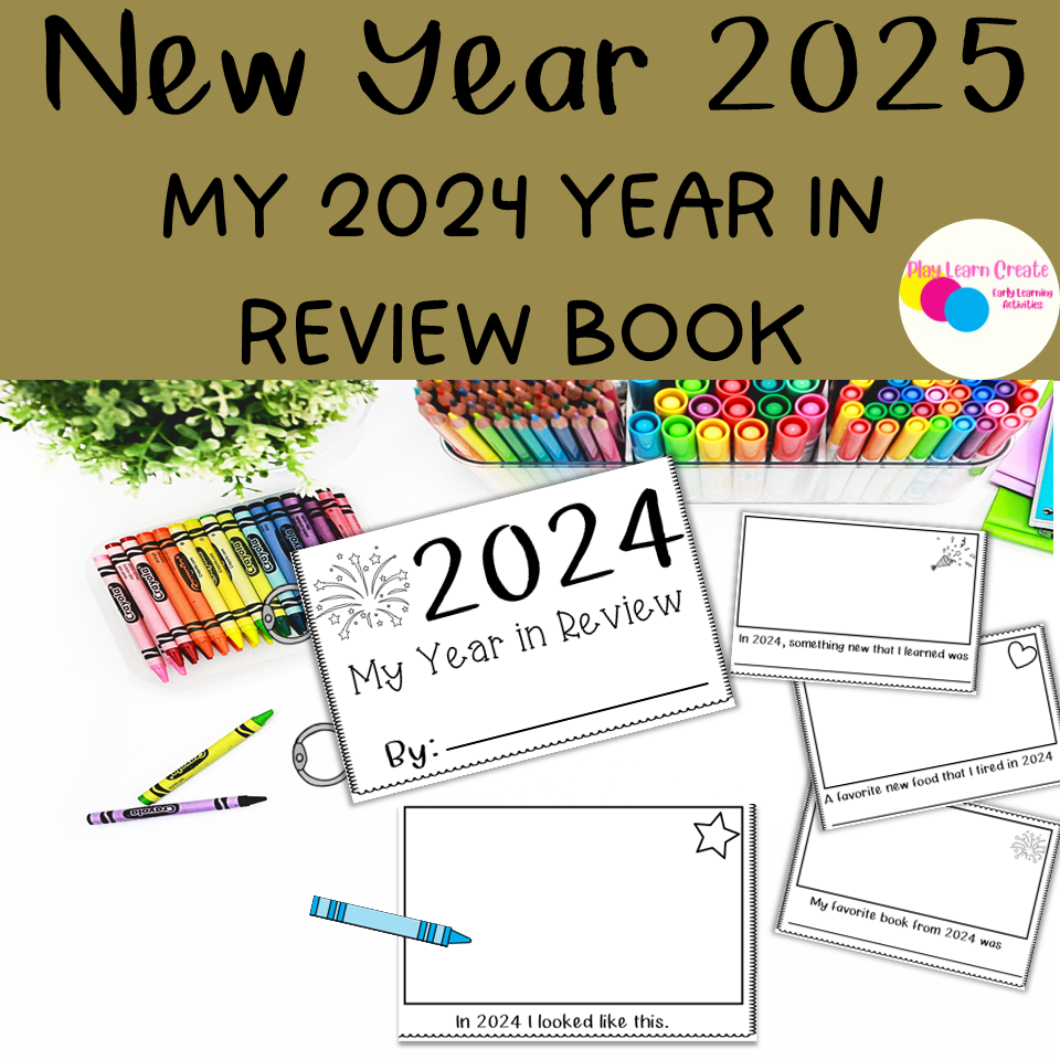New year 2025 Book for Kids, New Year Activity, 2024 Year in Review Ac ...