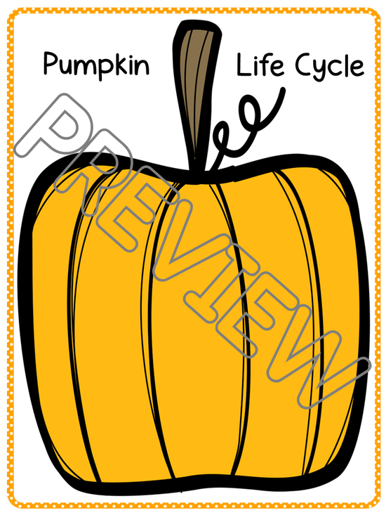 Pumpkin Life Cycle Lesson and Activities for Preschool, PreK and Kinde ...