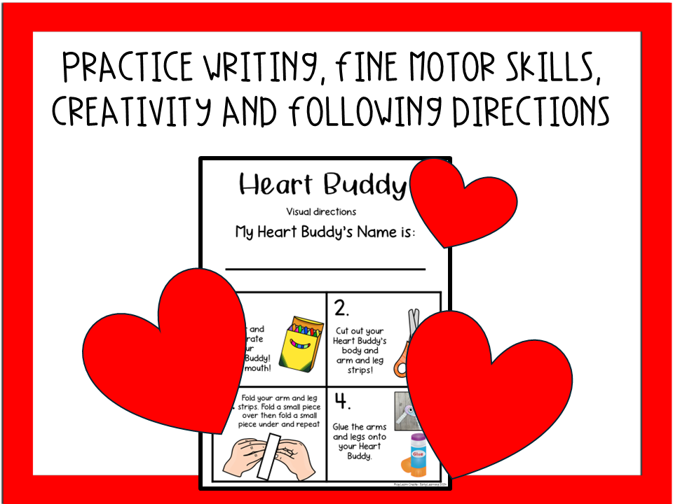 Heart Buddy Printable Valentine's Day Craft Activity – Play Learn ...