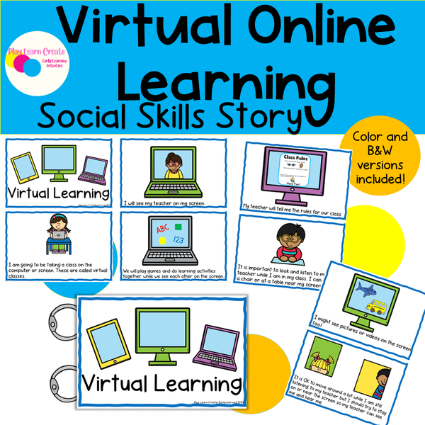 Virtual Learning, Online Learning Social Skills Story – Play Learn ...