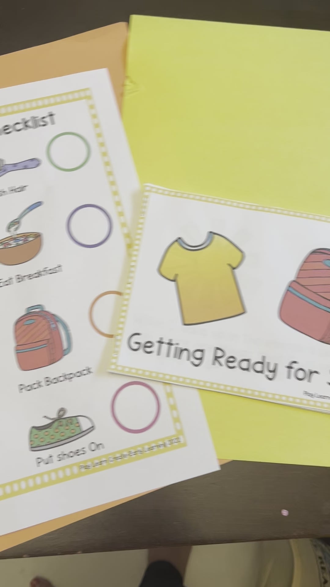 Getting Ready for School Social Skills Story and Checklist – Play Learn ...