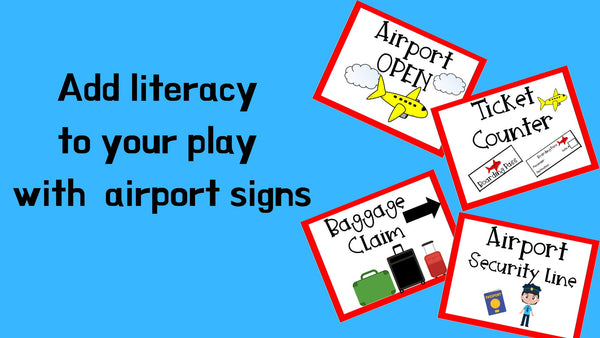 Airport Dramatic Play Pretend Play Printable Set – Play Learn Create ...