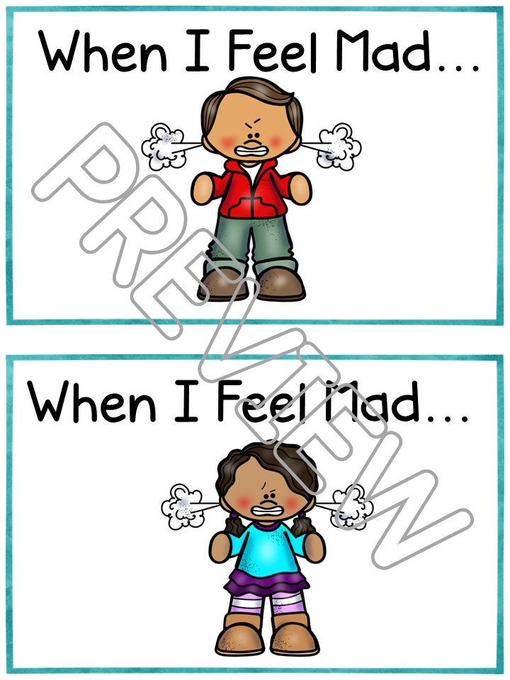 I'm Feeling Mad Social Skills Story with Calming Strategies poster and ...