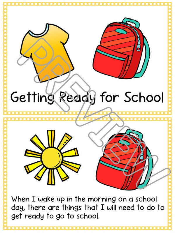 Getting Ready for School Social Skills Story and Checklist – Play Learn ...