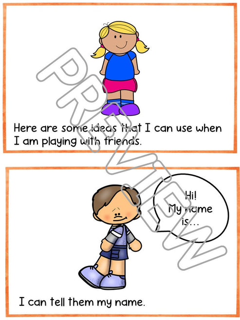 Playing with Friends Social Skills Story – Play Learn Create - Early ...