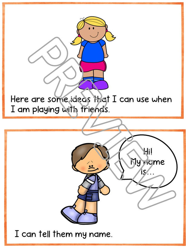 Playing with Friends Social Skills Story – Play Learn Create - Early ...