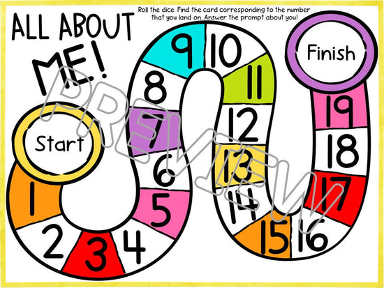 All About Me Printable Game for Preschool, PreK and Kindergarten – Play ...