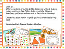 October Preschool Homeschool Learning Binder Pumpkin and Fall Theme Ac ...